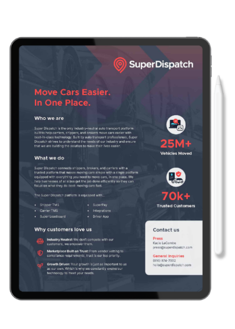 Press and Media Inquiries for Super Dispatch